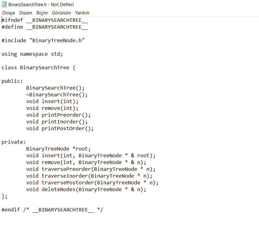 Solved I need the BinarySearchTree.cpp class using these two | Chegg.com