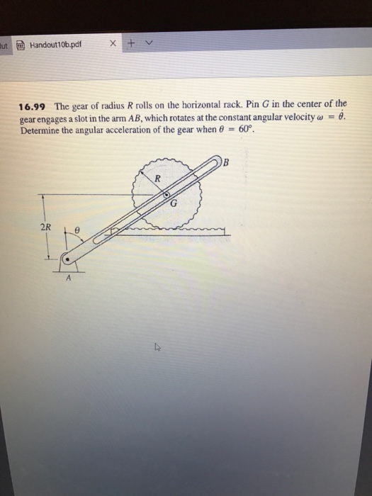 Solved .16-108. At a given instant, the slider block A has | Chegg.com