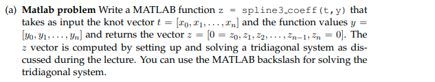 (a) Matlab problem Write a MATLAB function z | Chegg.com