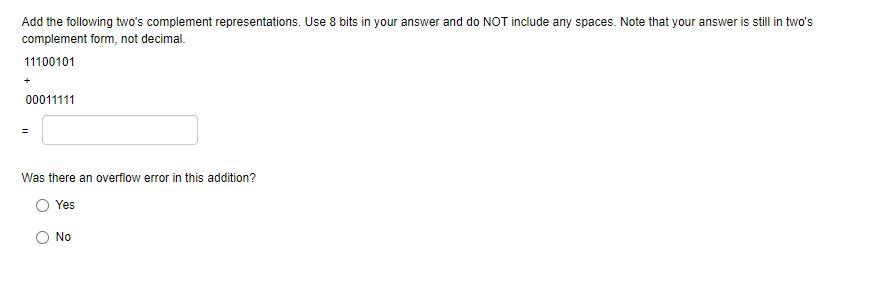 Solved An integer N, is represented in One's Complement form | Chegg.com