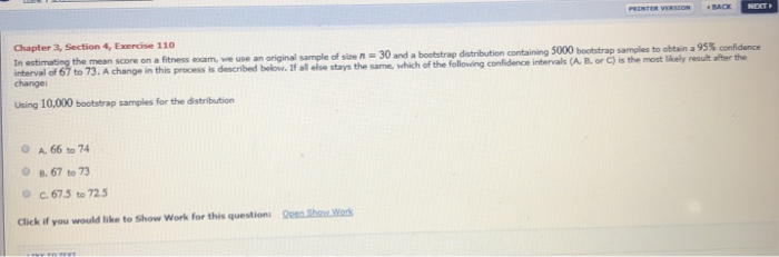 Solved Chapter 3, Section 4, Exercise 110 30and a bootstrap | Chegg.com
