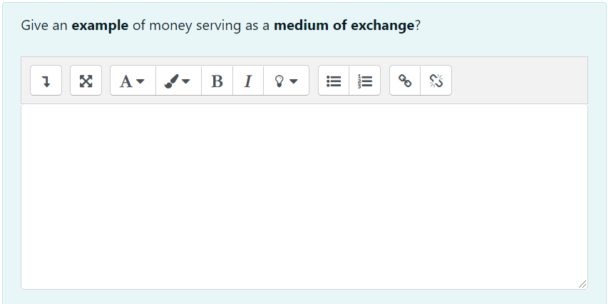 Solved Give an example of money serving as a medium of | Chegg.com