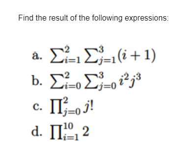 Solved Find the result of the following expressions a. | Chegg.com
