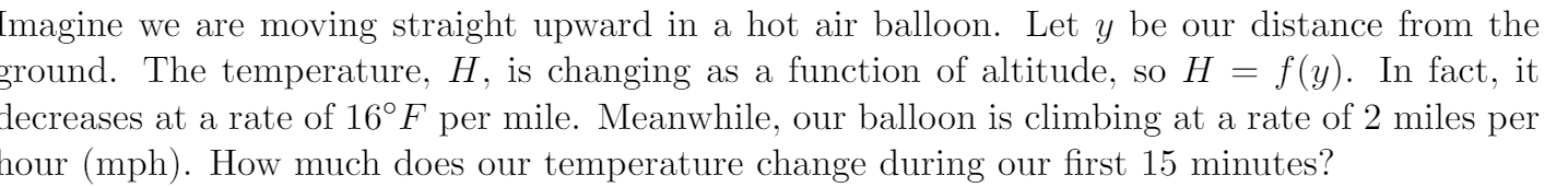 Solved Imagine we are moving straight upward in a hot air | Chegg.com