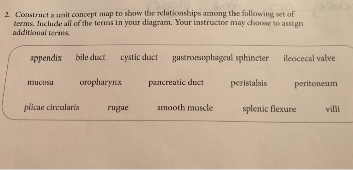 Solved 2. Construct a unit concept map to show the | Chegg.com