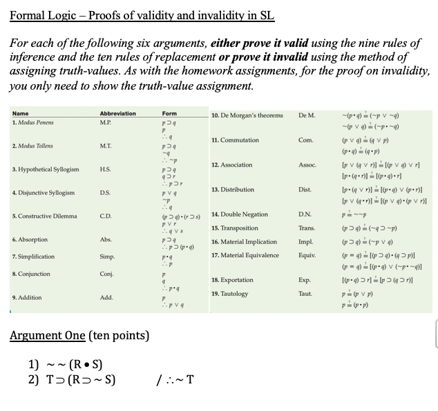 Solved Formal Logic Proofs Of Validity And Invalidity In Chegg