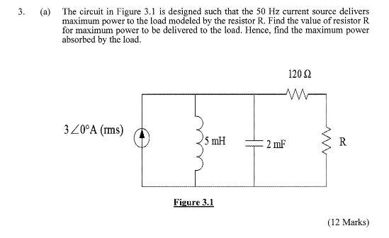 Solved 3. (a) The circuit in Figure 3.1 is designed such | Chegg.com