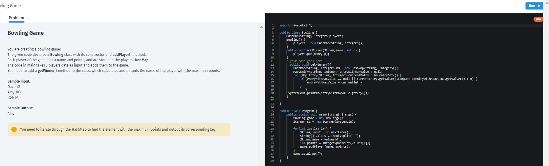Solved Write code in Java import java.util.*; public | Chegg.com