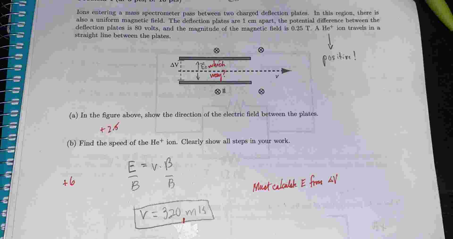 Solved Ions entering a mass spectrometer pass between two | Chegg.com