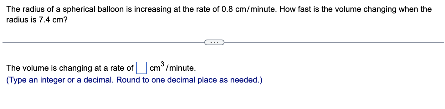 Solved The radius of a spherical balloon is increasing at | Chegg.com