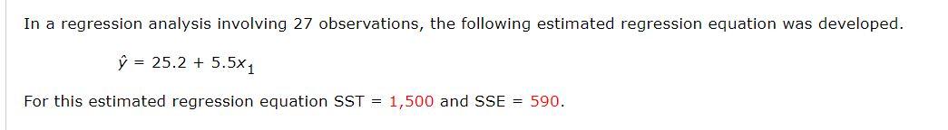 Solved In a regression analysis involving 27 observations, | Chegg.com