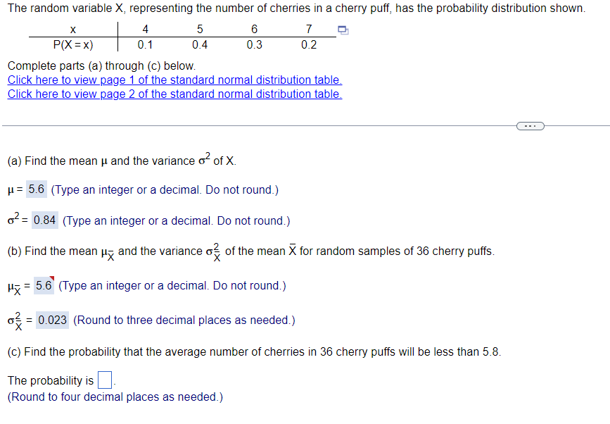 Solved Complete parts (a) through (c) below. Click here to | Chegg.com
