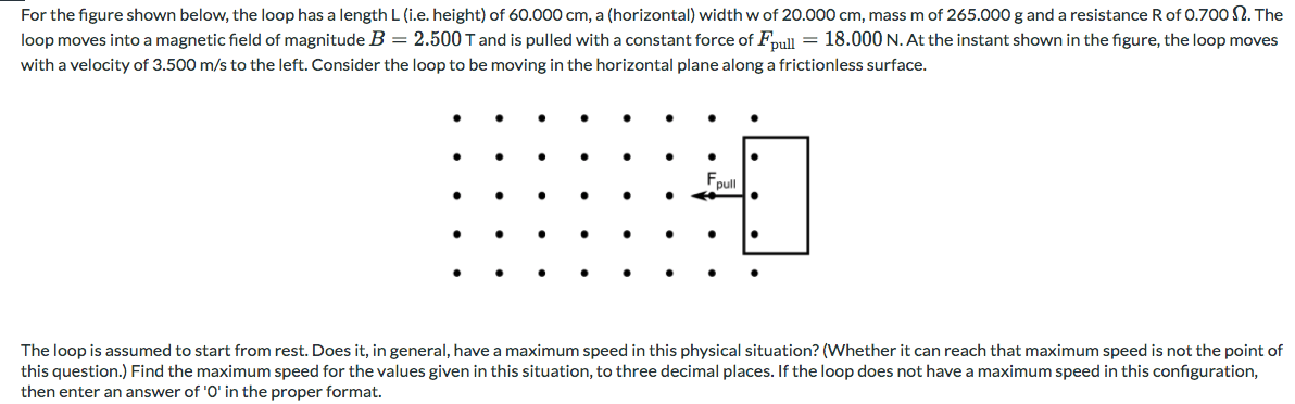 Solved For the figure shown below, the loop has a length | Chegg.com