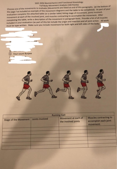 Solved Full Body Movement Analysis for “FOUR COUNT BURPEE” | Chegg.com