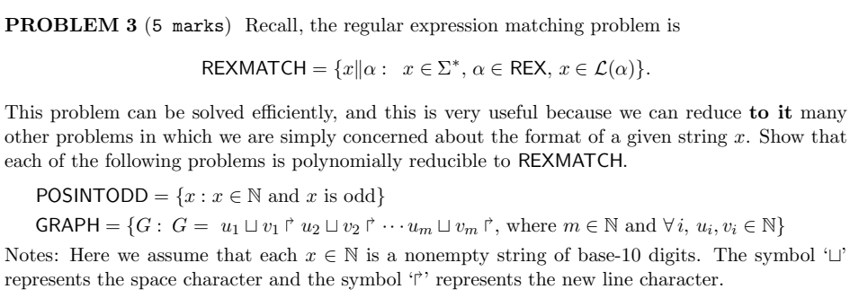 Solved PROBLEM 3 (5 marks) Recall, the regular expression | Chegg.com Solved PROBLEM 3 (5 marks) Recall, the regular expression | Chegg.com
