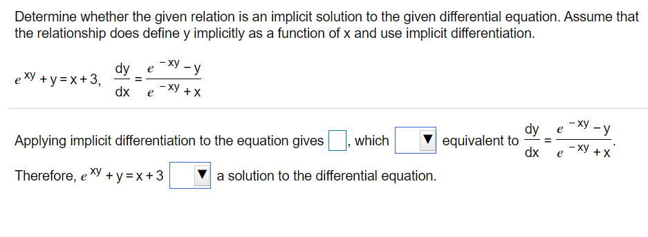 Solved Determine whether the given relation is an implicit | Chegg.com