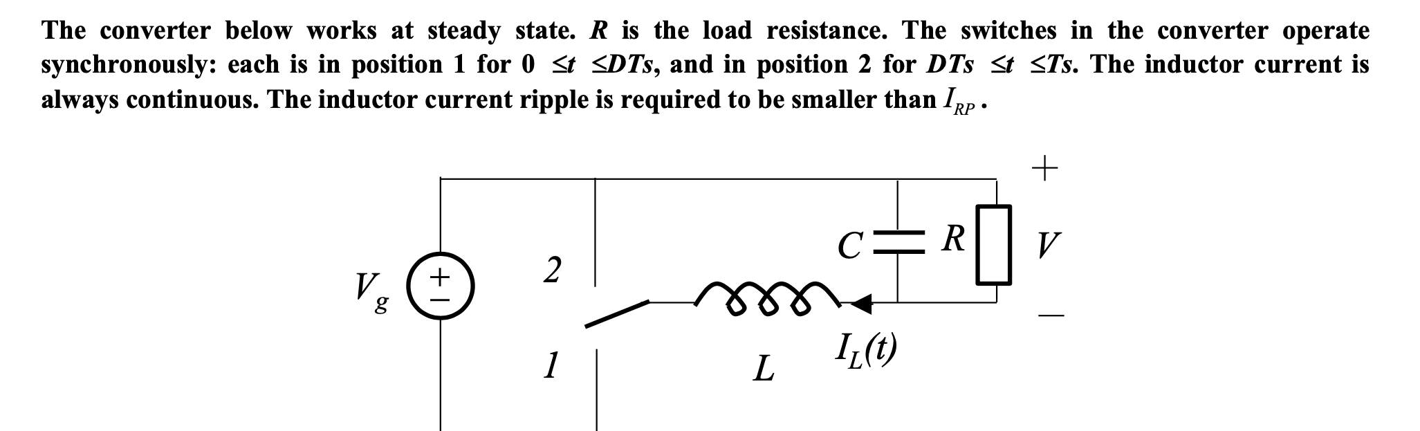 Solved Problem 4 (3 points): Please derive converter's | Chegg.com