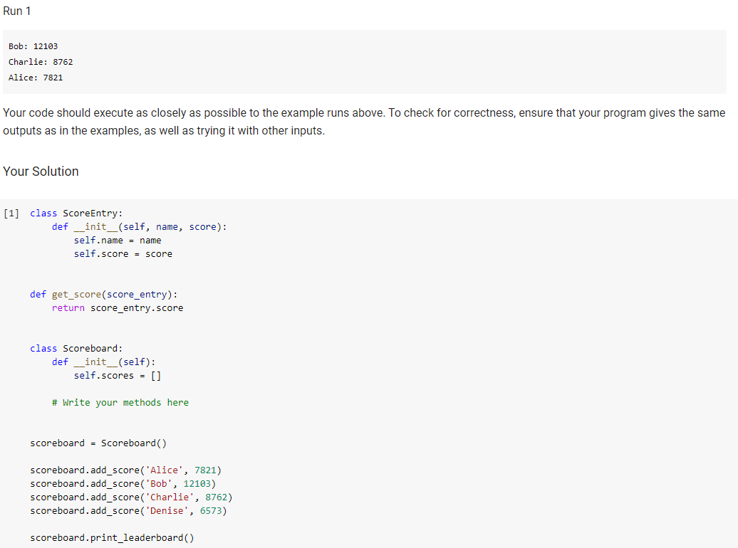 Solved For this task, you are to write code that manages the | Chegg.com