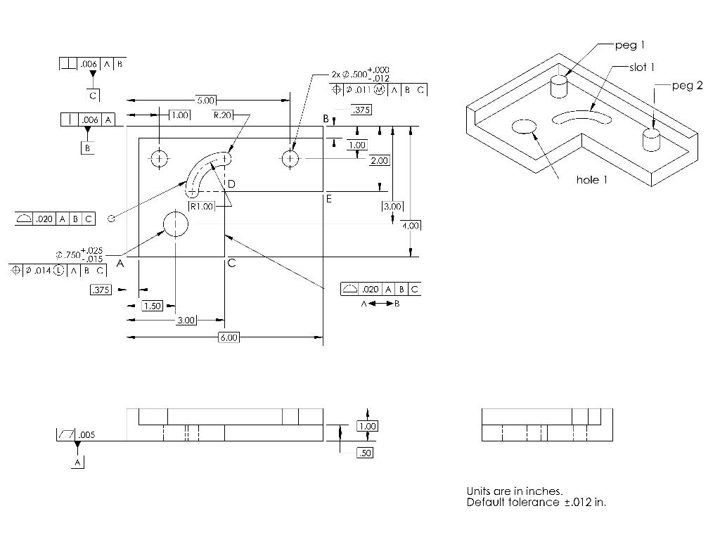 Solved SOLID WORKS GDT A part has been manufactured and the | Chegg.com