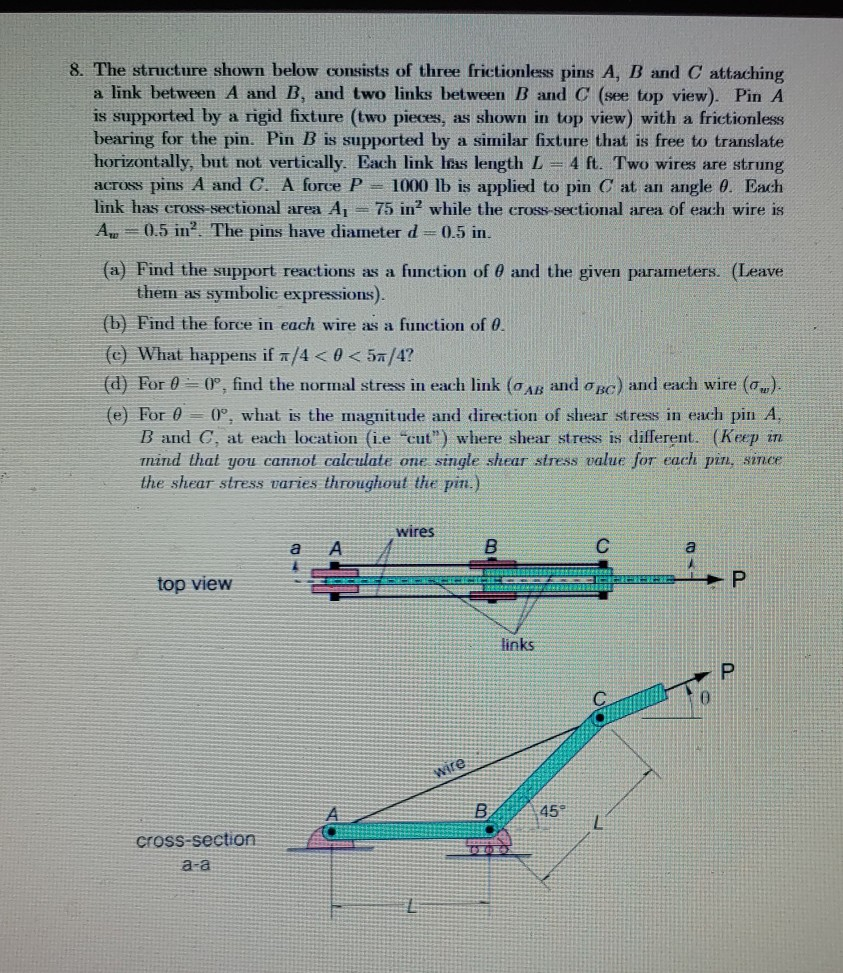8. The structure shown below consists of three | Chegg.com