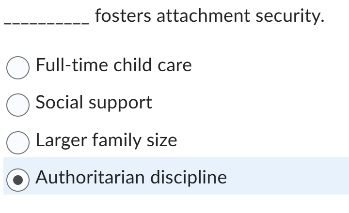 Solved fosters attachment security.Full-time child | Chegg.com