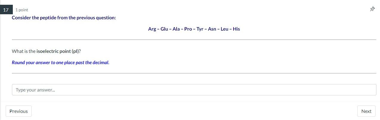 Solved Consider the peptide from the previous question: Arg | Chegg.com