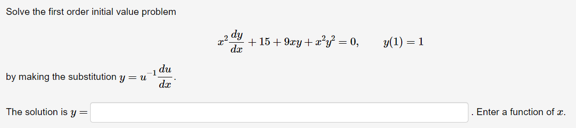 Solved Solve the first order initial value problem 22 dy + | Chegg.com