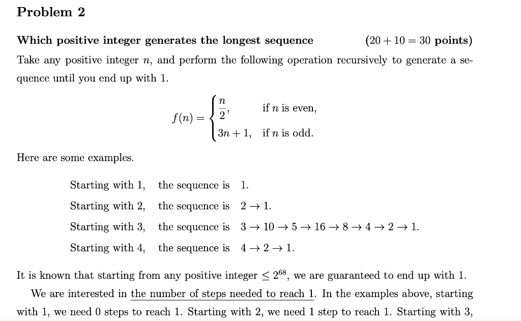Solved Problem 2 Which positive integer generates the | Chegg.com