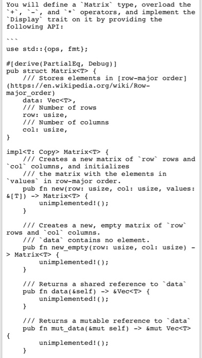 Solved use std::{ops, fmt}; #[derive(PartialEq, Debug)] pub | Chegg.com