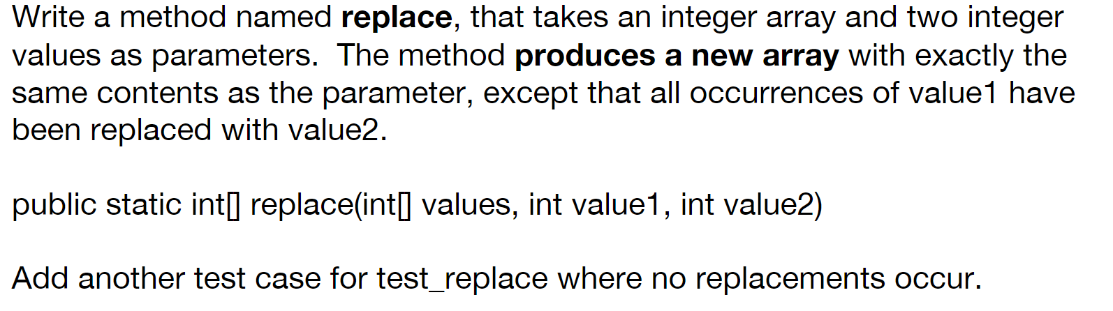 Solved Java Test cases @Test public void test_replace() { | Chegg.com