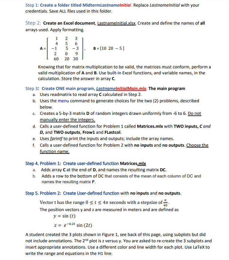 Solved Step 1: Create a folder titled | Chegg.com