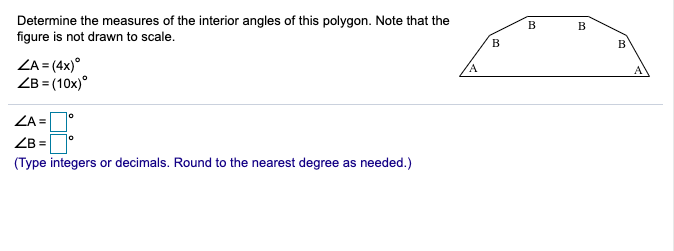 Solved Determine the measures of the interior angles of this | Chegg.com