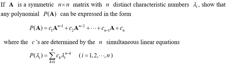 Solved If A is a symmetric nxn matrix with n distinct | Chegg.com