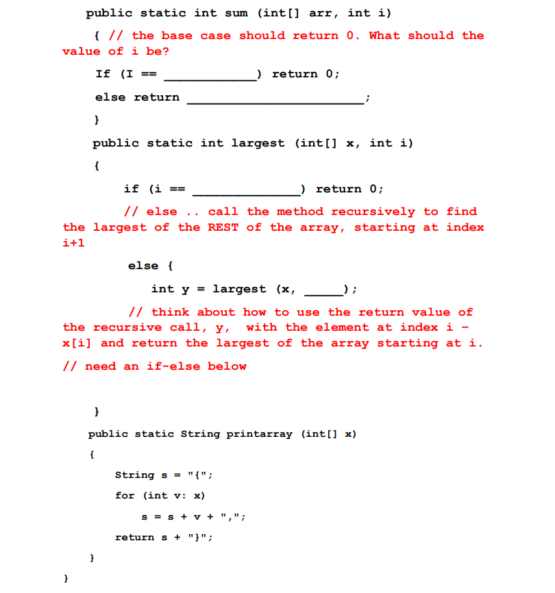 Solved 1) Write a recursive method to find the sum of all | Chegg.com