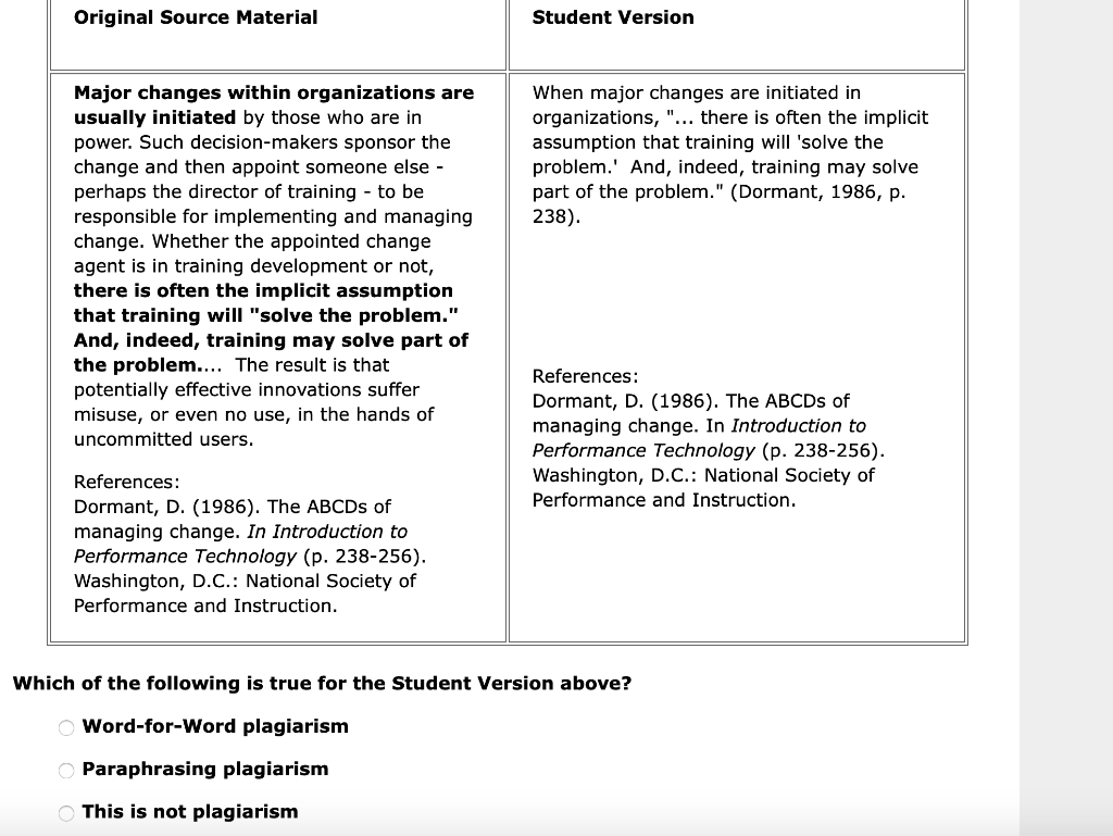 Solved Original Source Material Student Version Major | Chegg.com