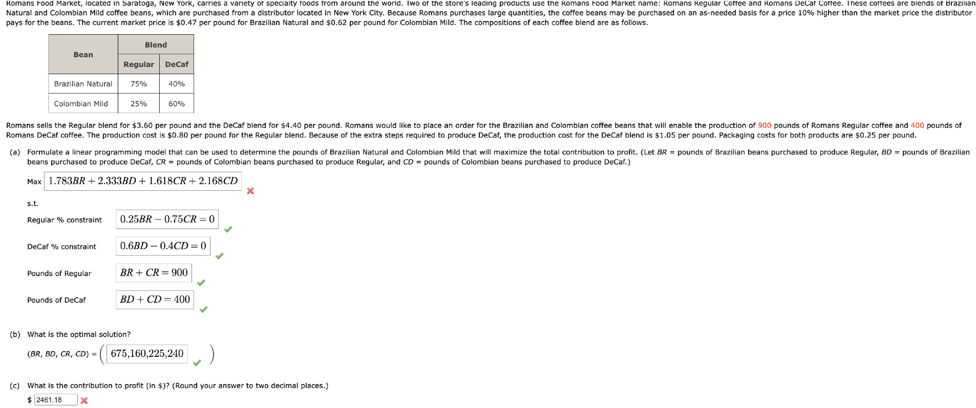 Solved Romans Food Market, located in Saratoga, New York, | Chegg.com