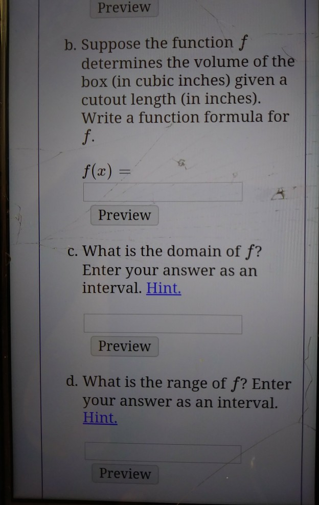 Solved a box is formed by cutting squares from the four | Chegg.com