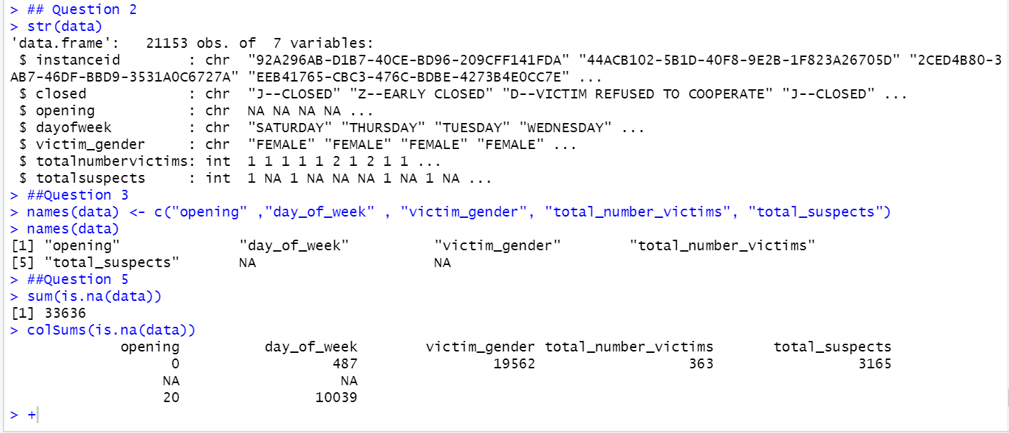 Solved 5 ## Question 1 6 data
