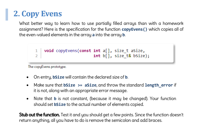 Solved 2.Copy Evens What better way to learn how to use | Chegg.com