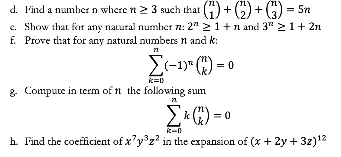 Solved d. Find a number n where n≥3 such that | Chegg.com