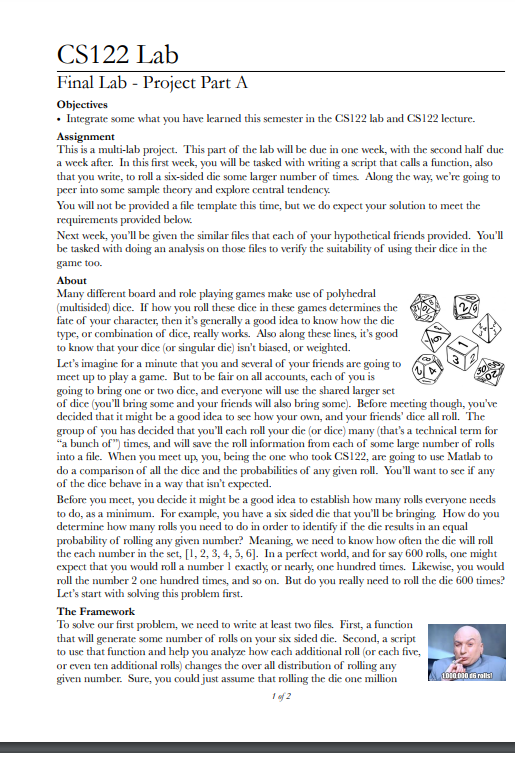 CS122 Lab Final Lab - Project Part A Objectives • | Chegg.com