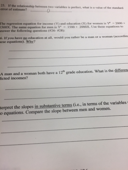 Solved If the relationship between two variables is perfect, | Chegg.com