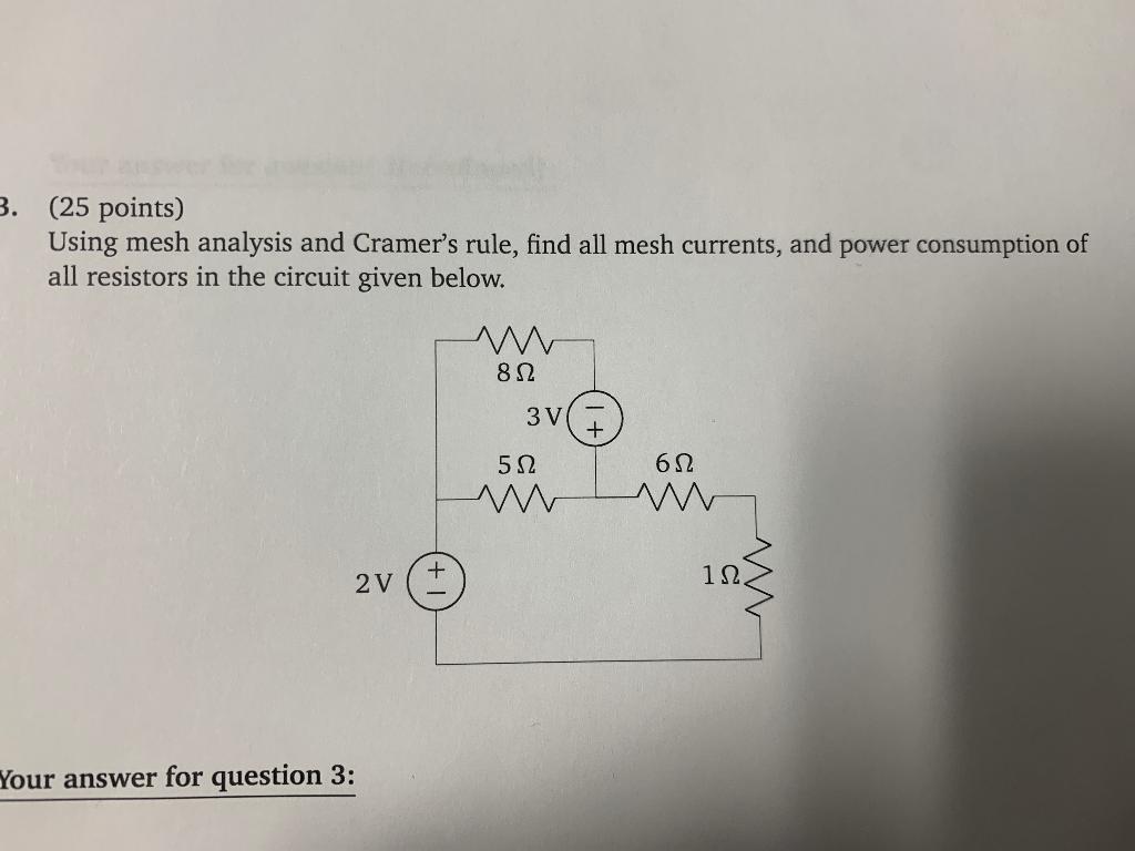 Solved Using mesh analysis and Cramer’s rule, find all mesh | Chegg.com