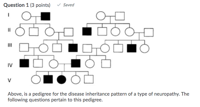 Solved Question 1 (3 points) Saved II IV v ㅇ Above, is a | Chegg.com