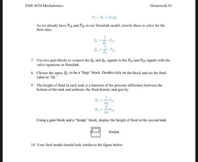 Solved Problem 2: Consider a non-interacting two-tank | Chegg.com