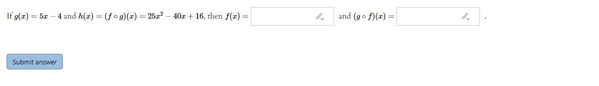 Solved Use the functions, f(x) = 22 - 9x and g(x) = 1 +13, | Chegg.com