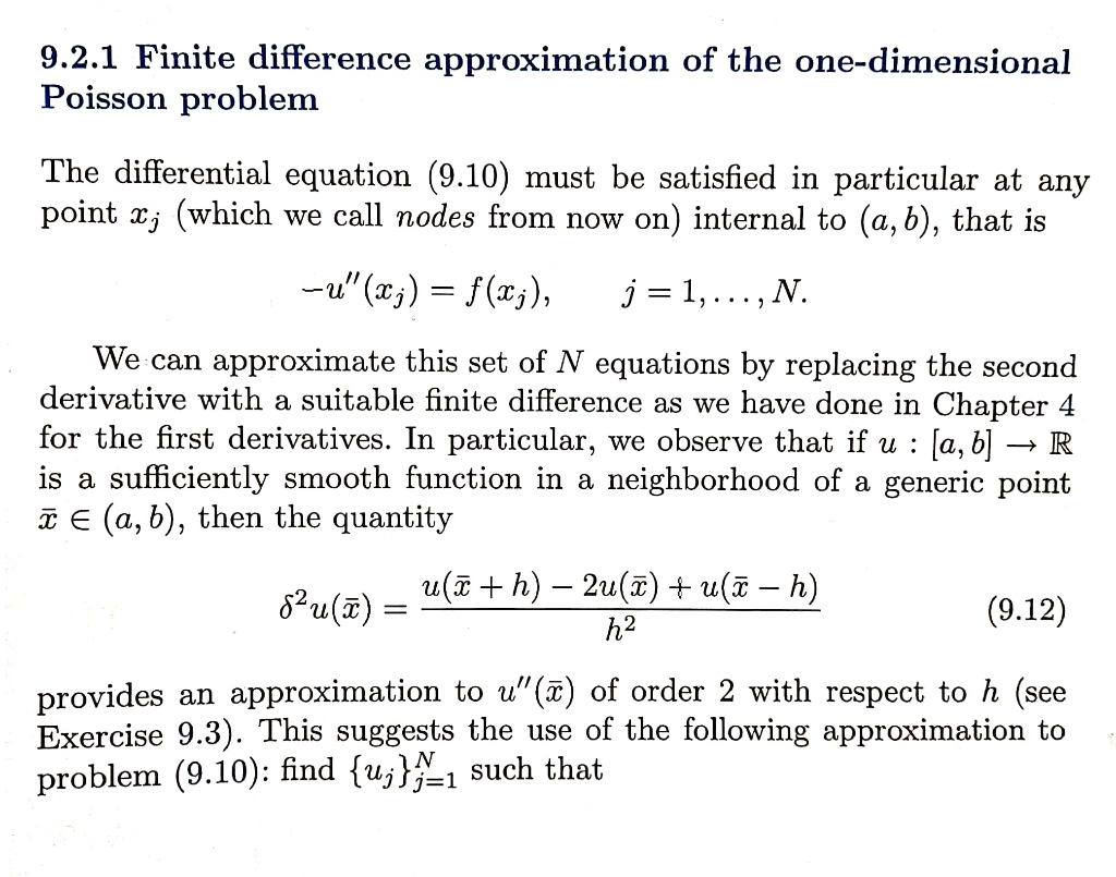 Topic 4. Approximate 1D Poisson equation by finite | Chegg.com