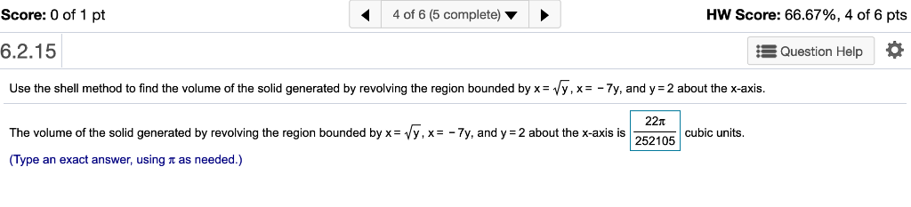 Solved: Use The Shell Method To Find The Volume Of The Sol... | Chegg.com