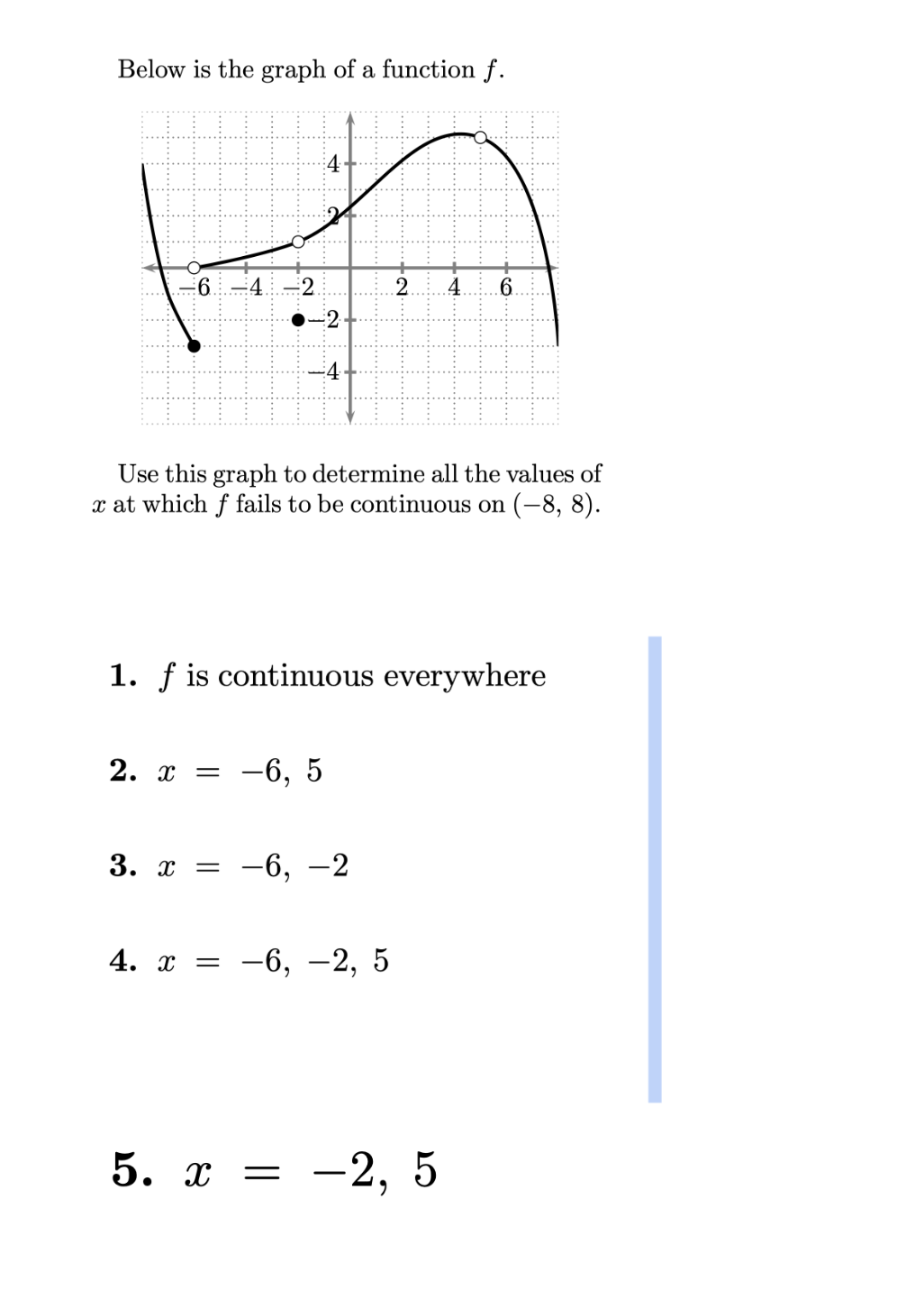 Solved f ﻿is continuous | Chegg.com