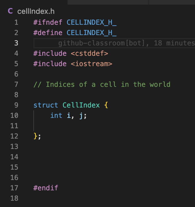 Solved c+ celllndex.cpp 12345 #include "cellindex. h′ using | Chegg.com